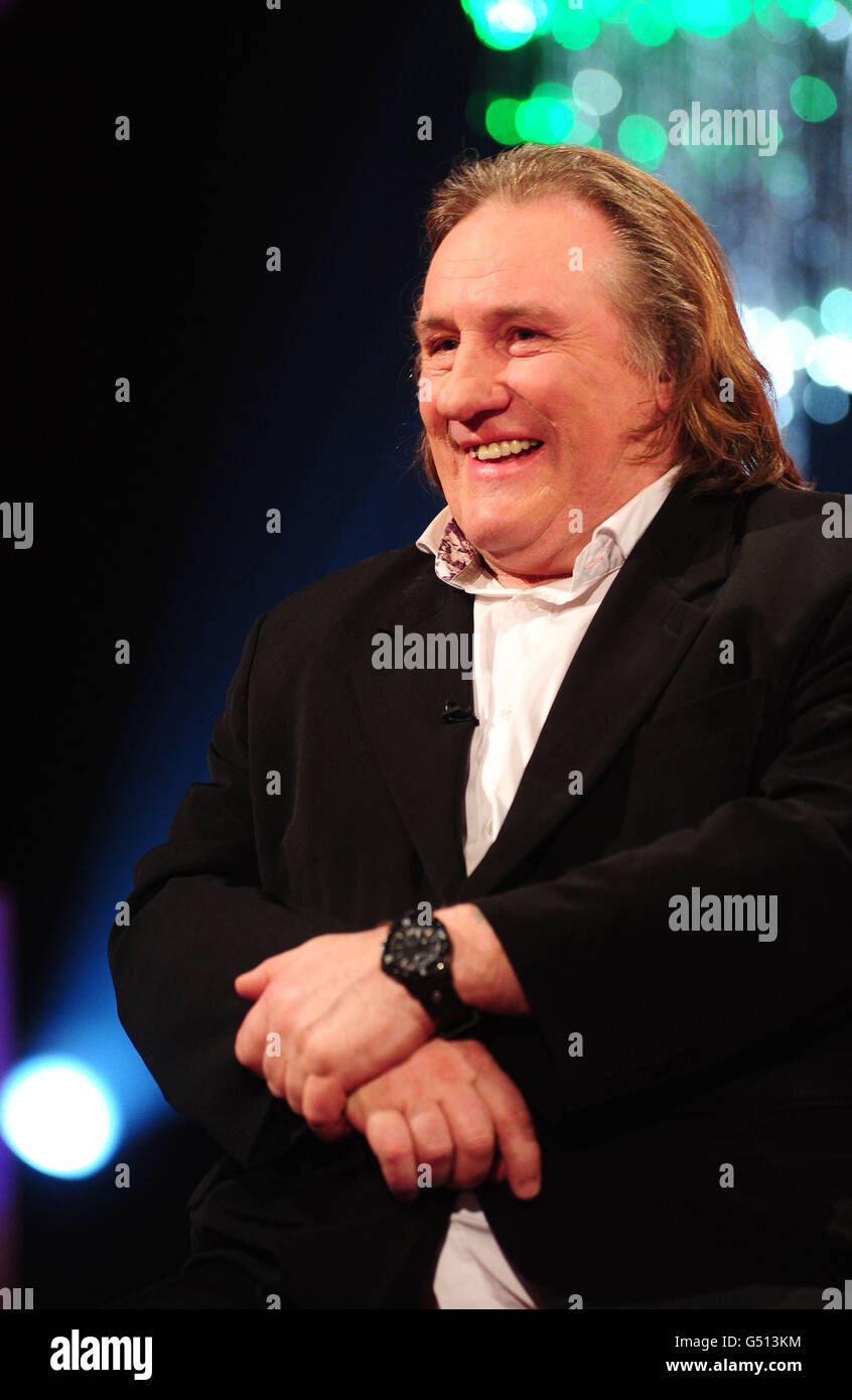 Gerard Depardieu during the filming of the Graham Norton Show at The ...