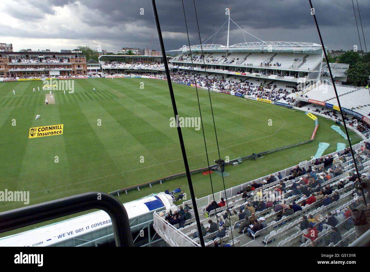 Lords Cricket ground bad weather Stock Photo - Alamy
