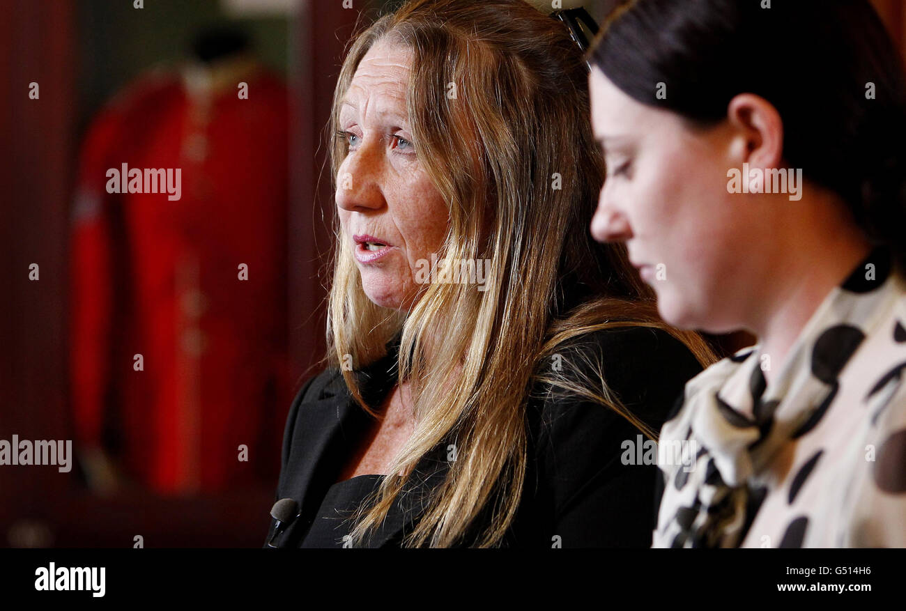 Elaine Freeman (left) mother of Sergeant Nigel Coupe, 33, of 1st ...