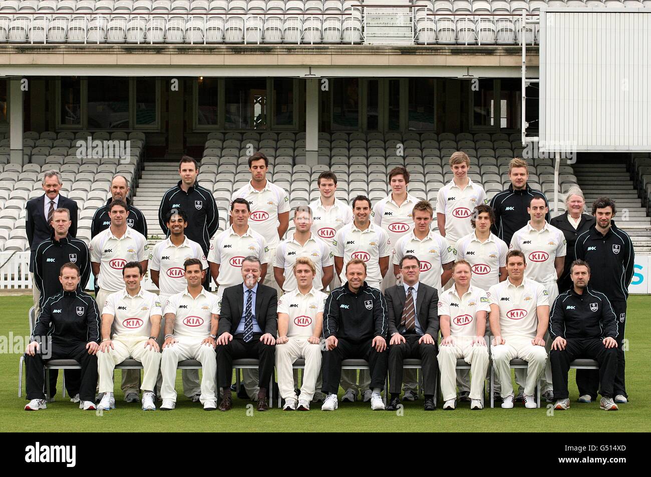 Cricket surrey county cricket club press day the kia oval hi-res stock ...