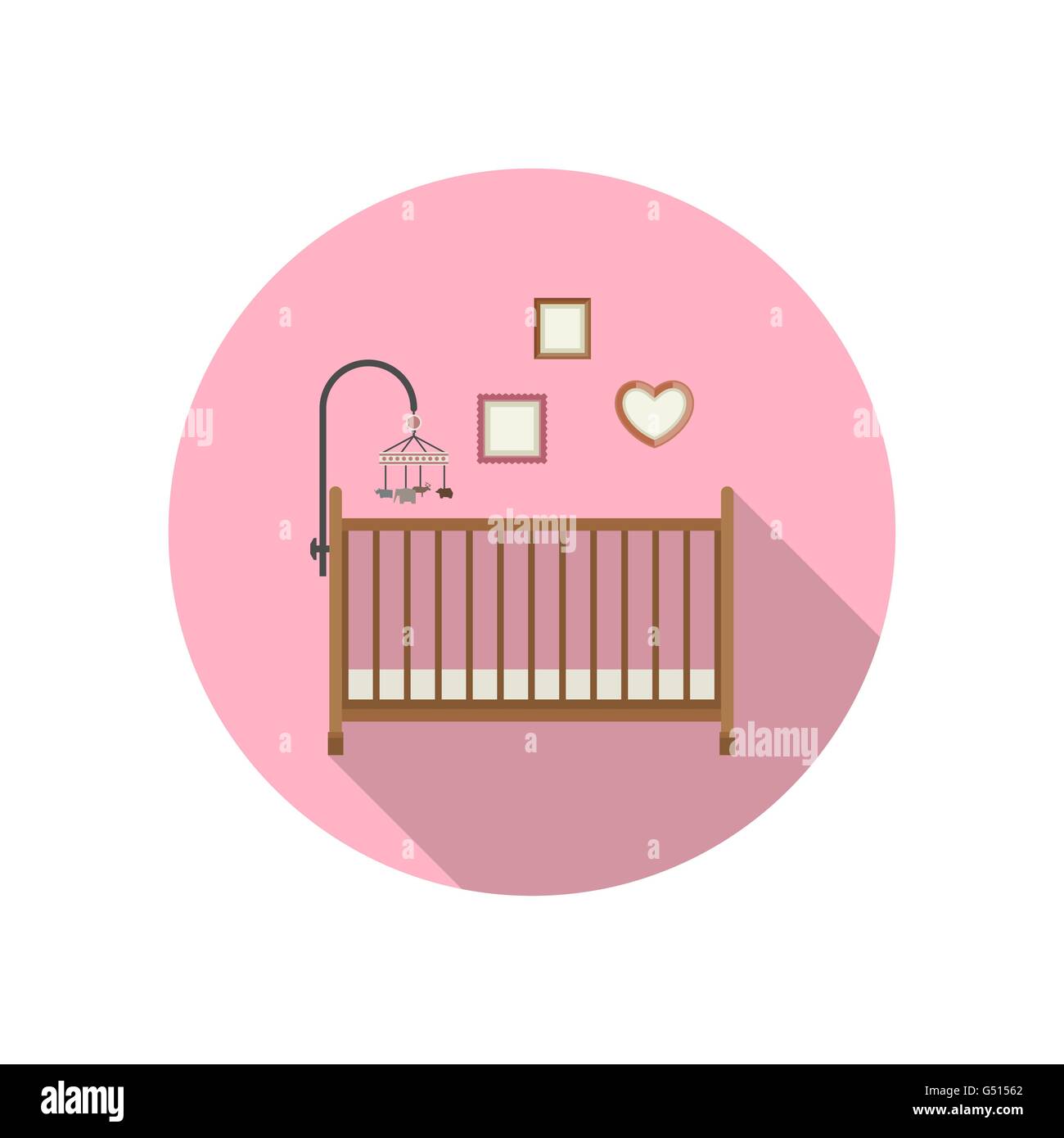 Baby crib icon Stock Vector Image & Art - Alamy