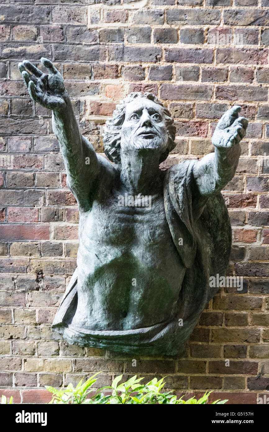 Sculpture of St Alban outside the Parish Church of St Alban the Martyr ...