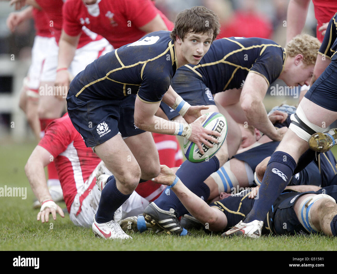 Scotland under 18's Alex Glashan in action during the Under 18's match ...
