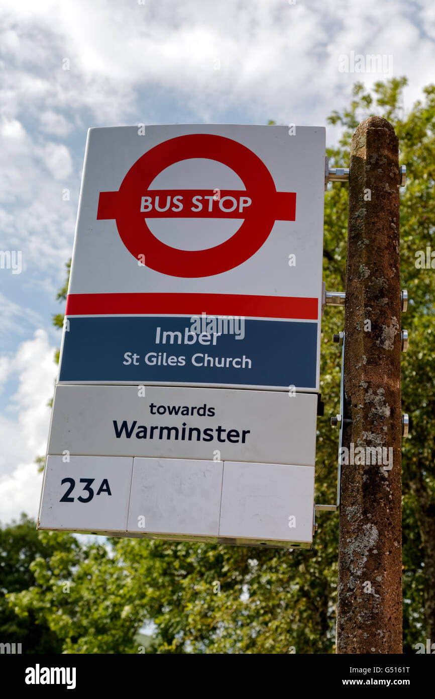 A Bus Stop at Imber Village on Salisbury Plain for the 2015 Imber bus ...