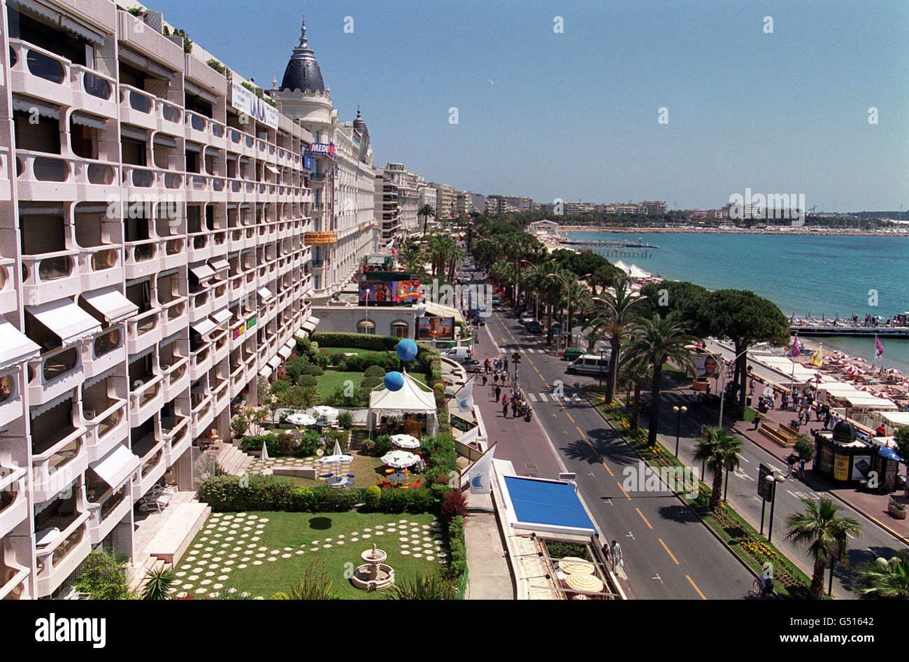 General view Cannes. General view of the seafront in Cannes in the ...