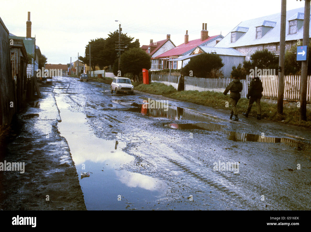 Port Stanley street Falklands Stock Photo - Alamy