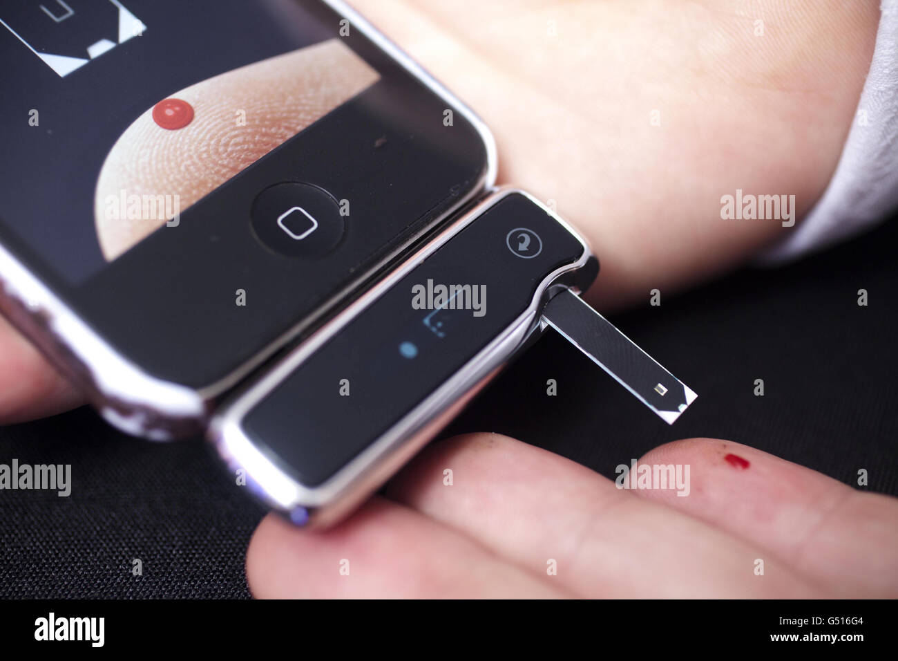 Smartphone diabetes device launched Stock Photo - Alamy