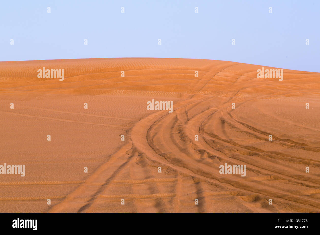 The Red sand of the Pink Rock Desert, Sharjah, Dubai, UAE Stock Photo ...