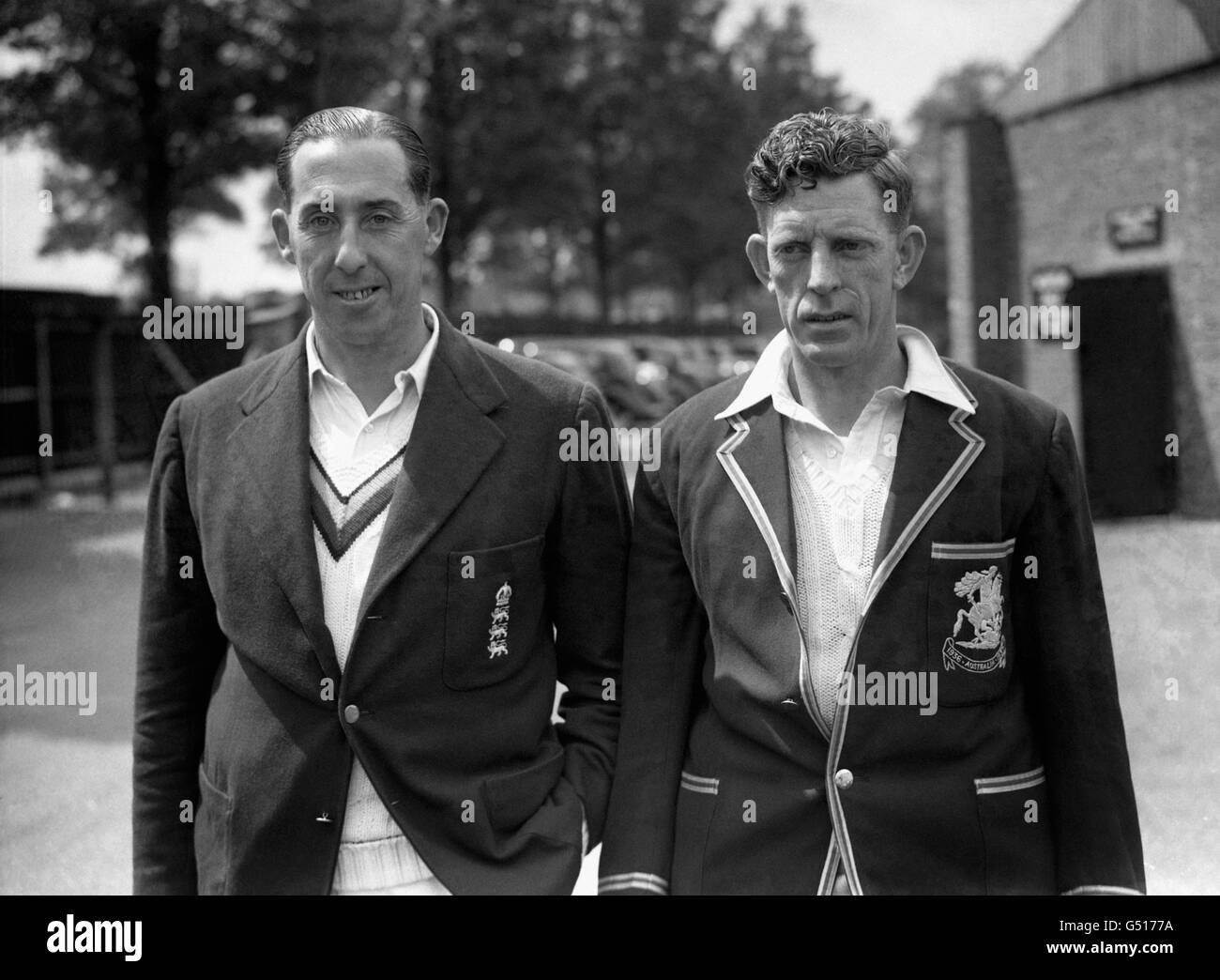 L-R: Harold Butler of Nottinghamshire County Cricket Club (Wearing an ...
