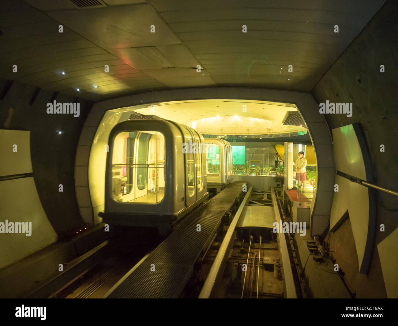 China, Shanghai, Bund sightseeing tunnel Stock Photo - Alamy