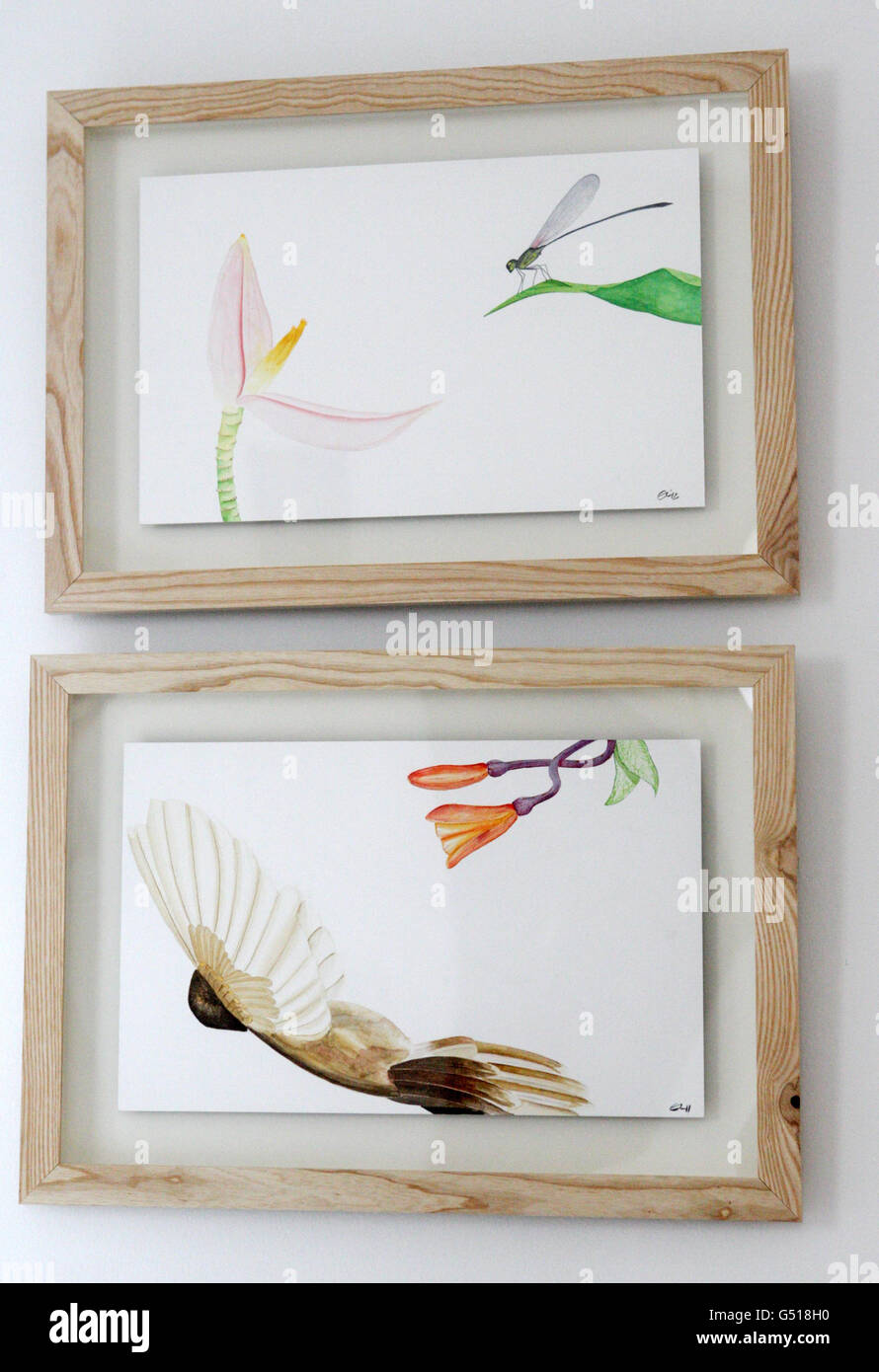 Two water colours by Eamon Lillis who is an inmate in Wheatfield Prison ...