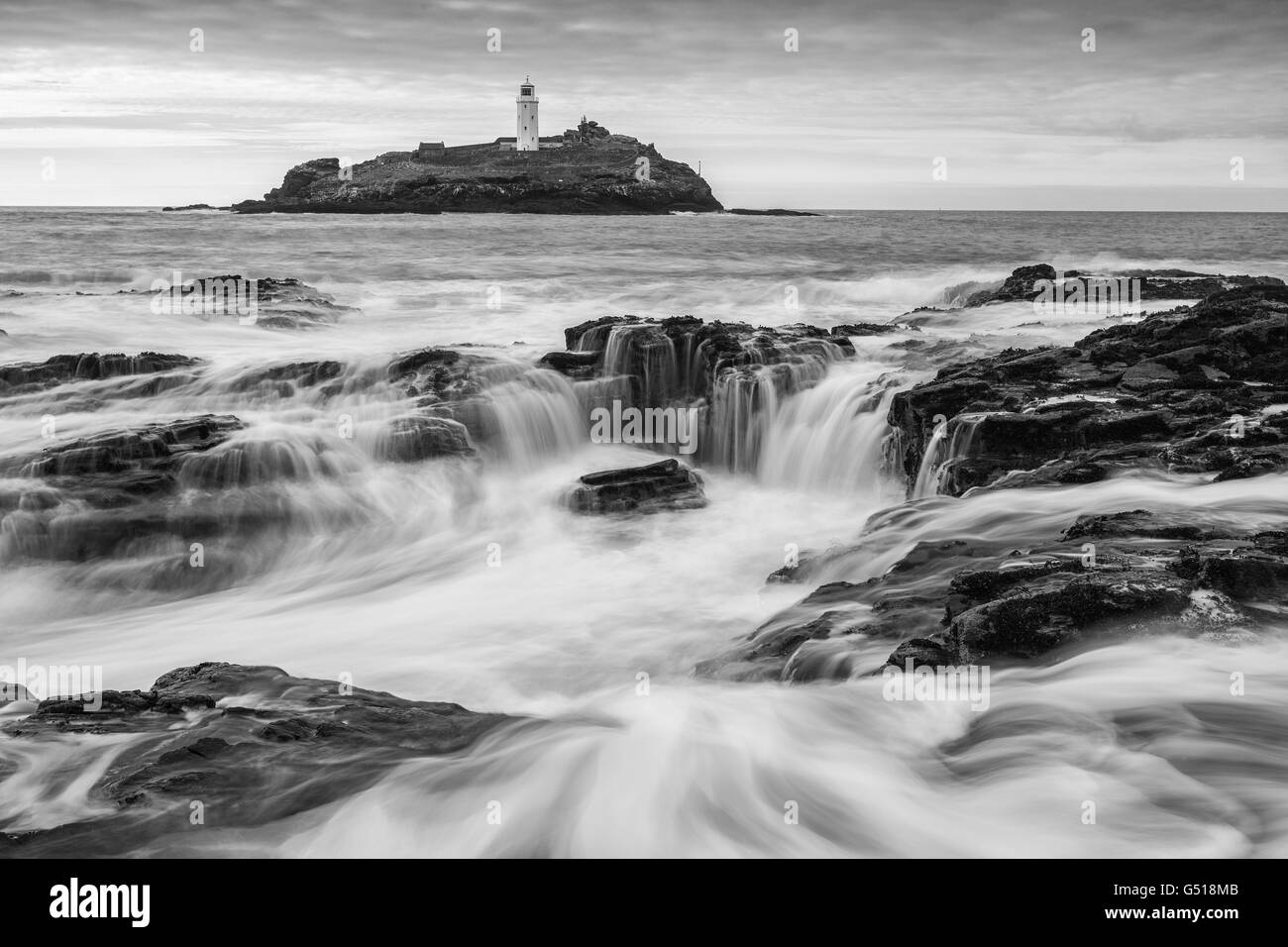 Godrevy Lighthouse, Hayle, Cornwall, England Stock Photo - Alamy
