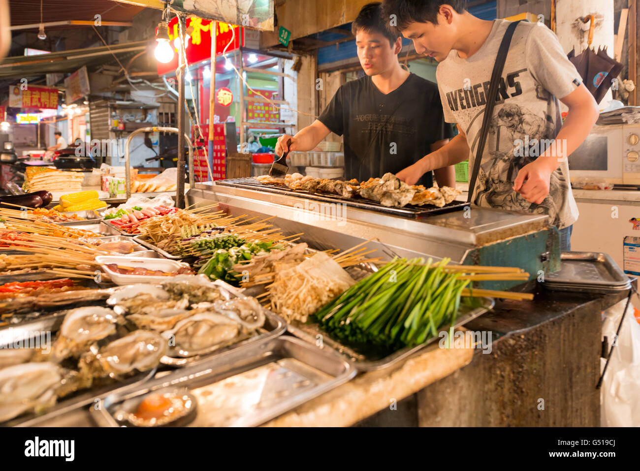 China, Shanghai, food stand on the streets of Shanghai Stock Photo - Alamy