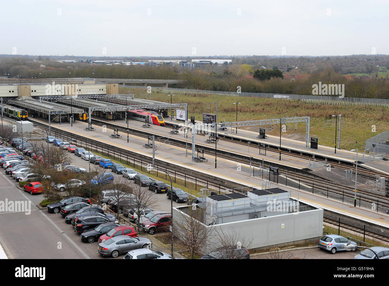 A general view of the rail link by the new Network Rail HQ in Milton ...