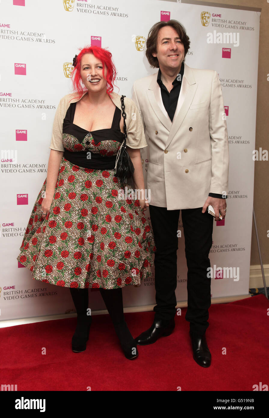 Jonathan Ross (right) and his wife Jane Goldman arriving at the GAME ...