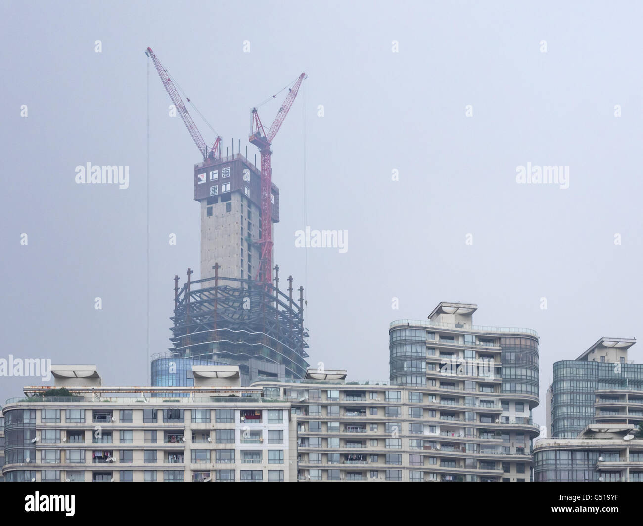 China, Shanghai, high-rise new building Stock Photo - Alamy