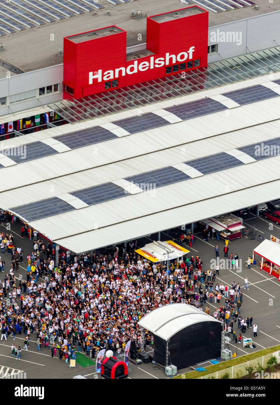 Aerial view, Soccer World Cup 2014, aerial view, Public Viewing at ...