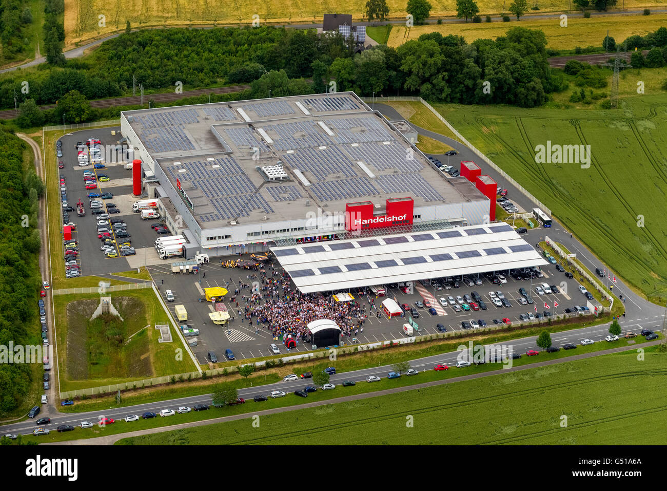 Aerial view, Soccer World Cup 2014, aerial view, Public Viewing at ...