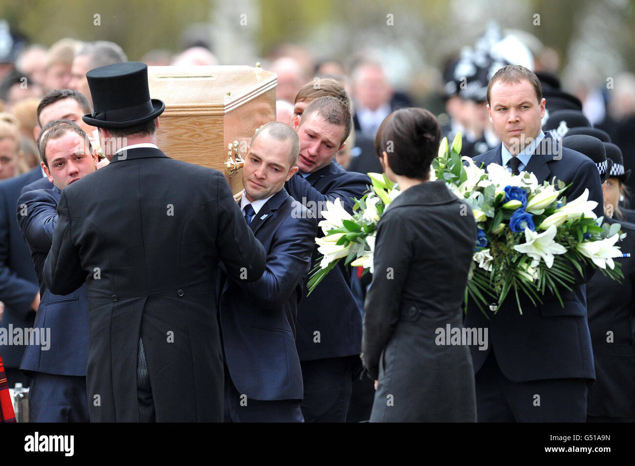 Pc David Rathband funeral Stock Photo - Alamy