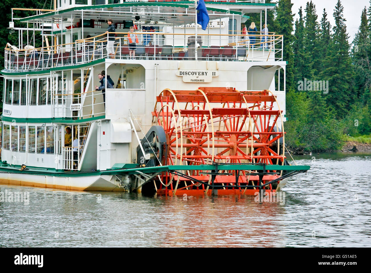 Paddle wheel riverboat Discovery 2 on the Chena River in Fairbanks, AK ...