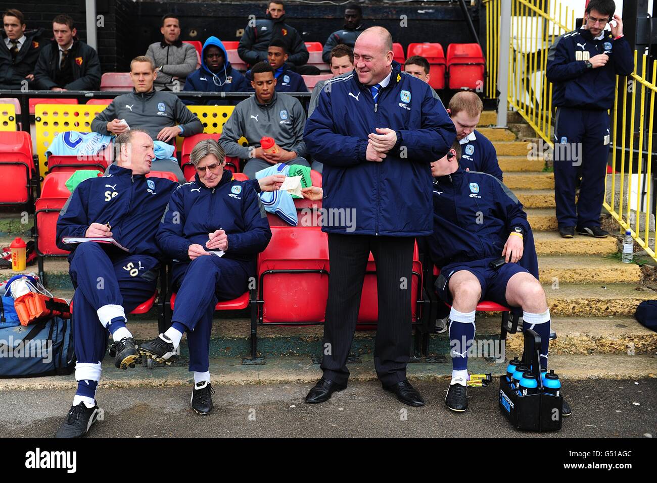 Coventry city manager andy thorn stood prior to kick off hi-res stock ...
