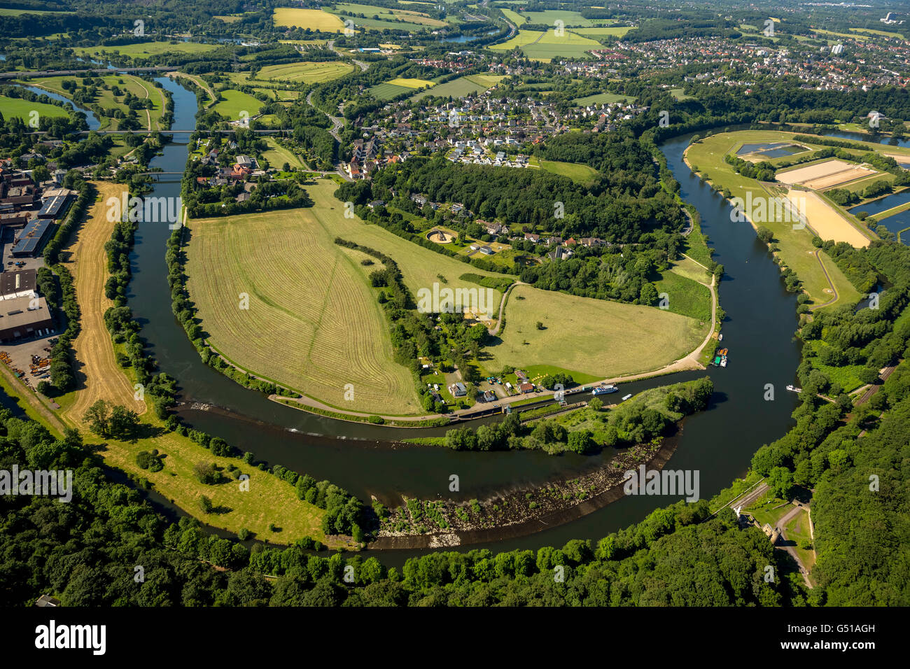 Aerial view, Ruhr Valley, Ruhr loop, recreation, green Ruhr Valley ... Aerial view, Ruhr Valley, Ruhr loop, recreation, green Ruhr Valley ...