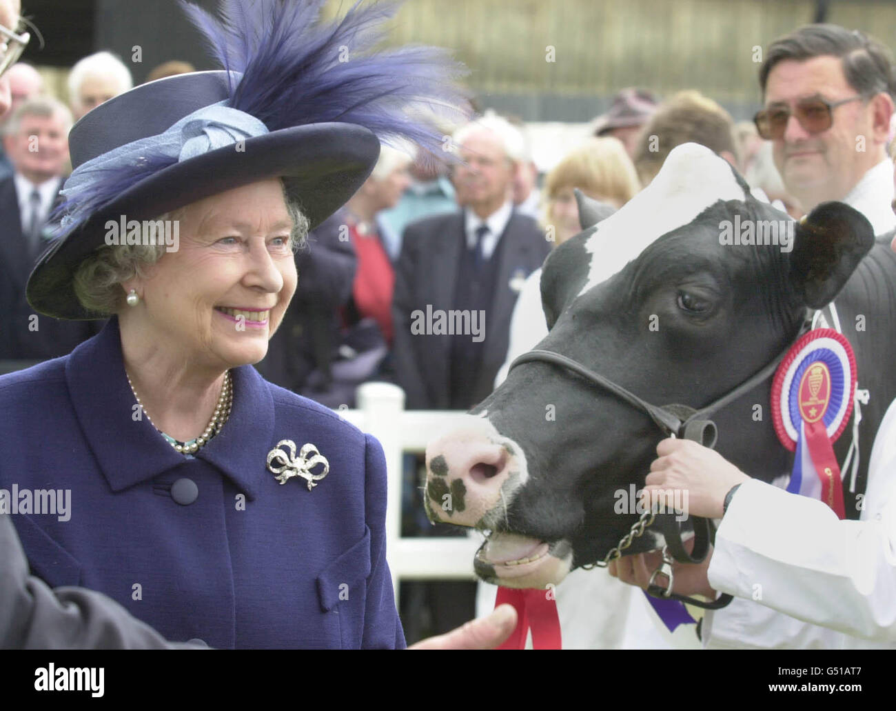 Queen Elizabeth II during her visit to the Royal Cornwall Show near ...