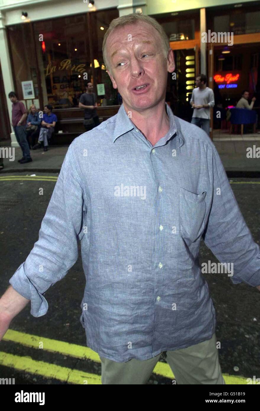 Comedian Les Dennis leaves London's Adelphi Theatre, where he is ...
