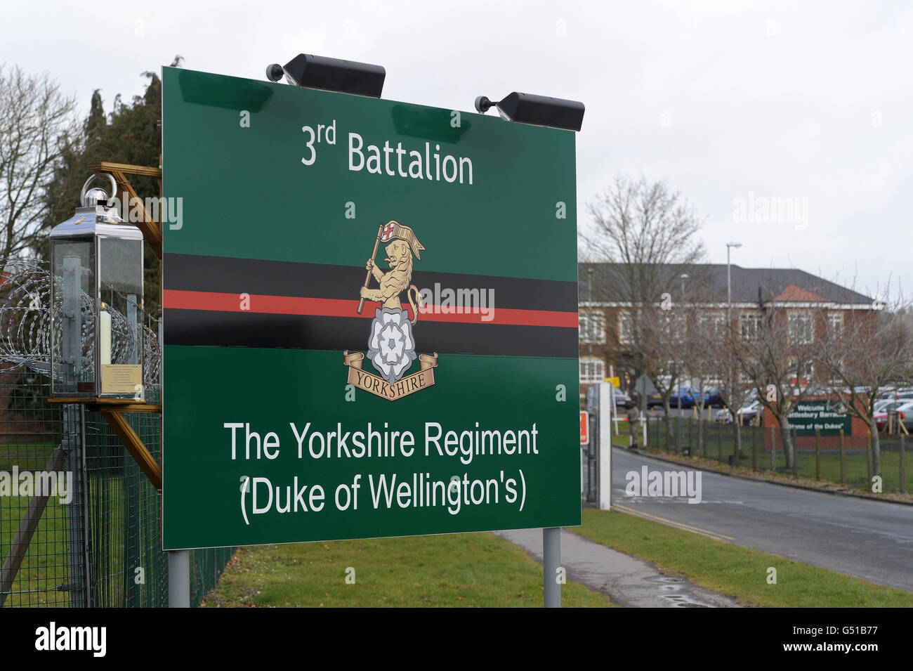General view of 3rd Battalion The Yorkshire Regiment's barracks in ...