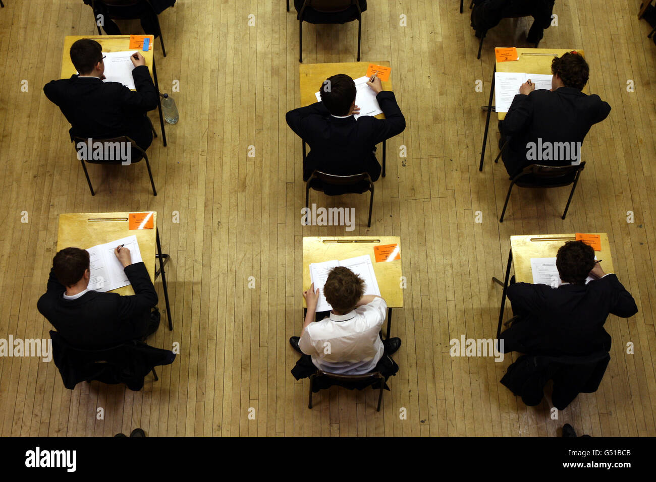 School exam stock Stock Photo - Alamy