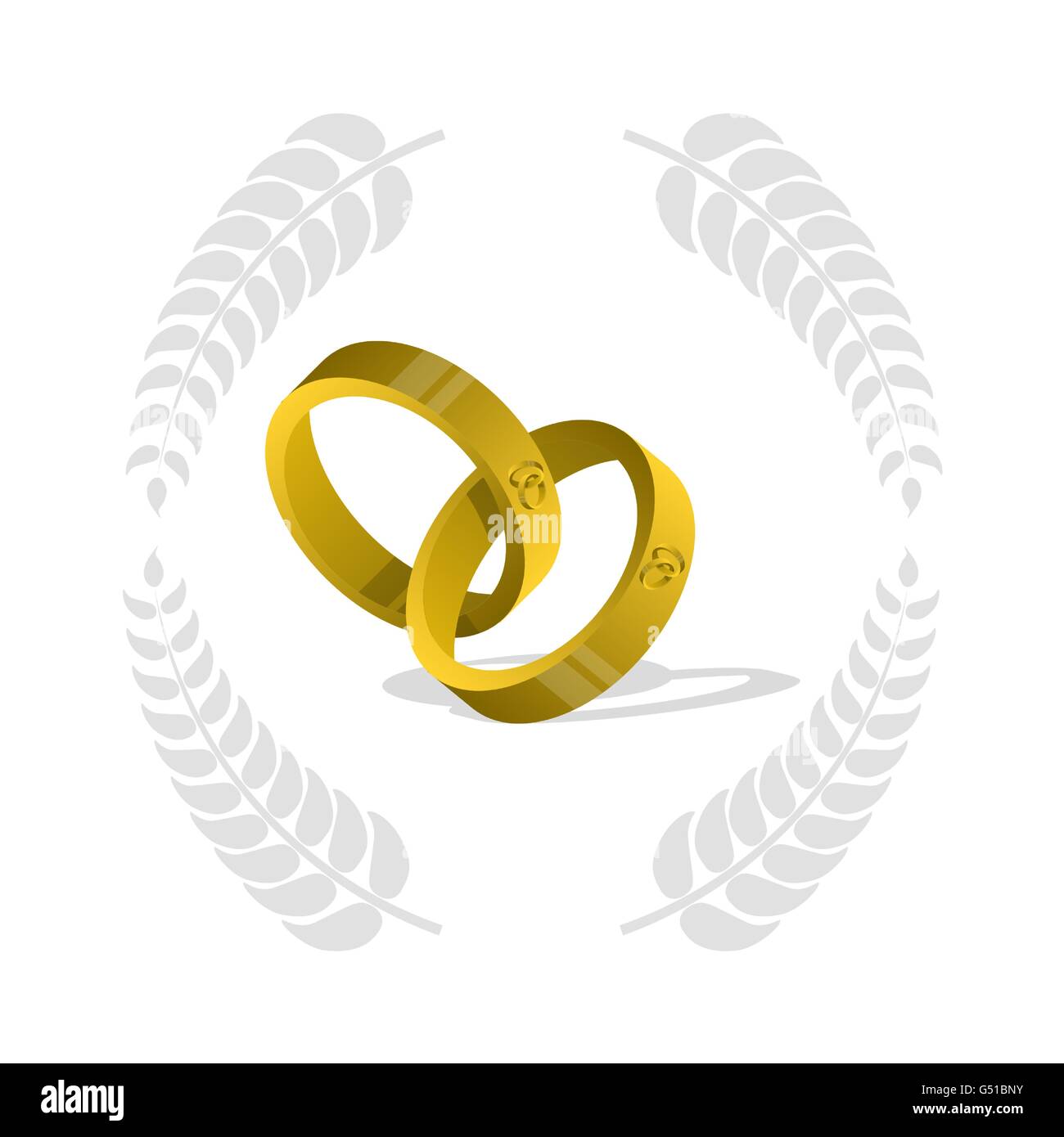 Goldring, wedding rings, two gold rings Stock Vector Image & Art - Alamy