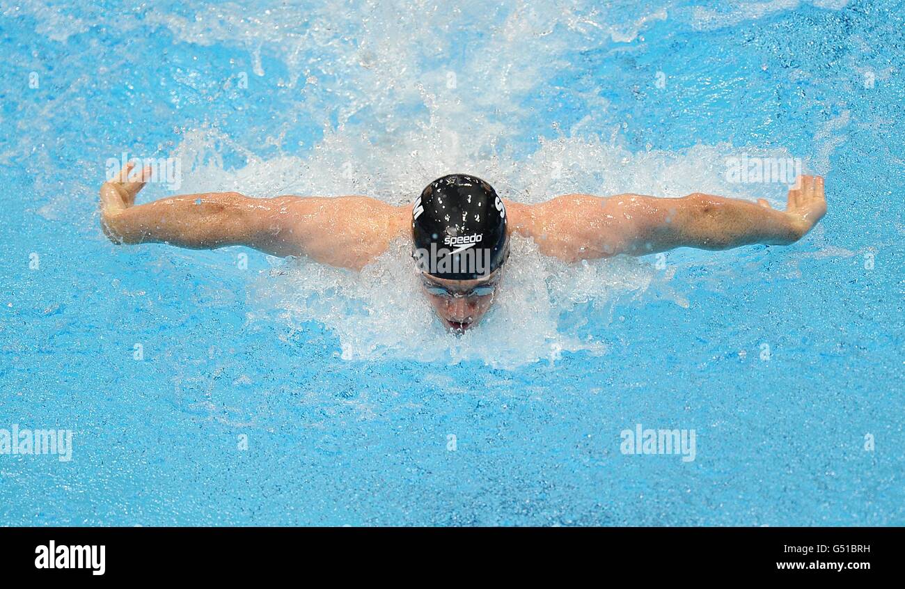 Stockport metro's Michael Rock during heat 8 of the Men's Open 100m ...