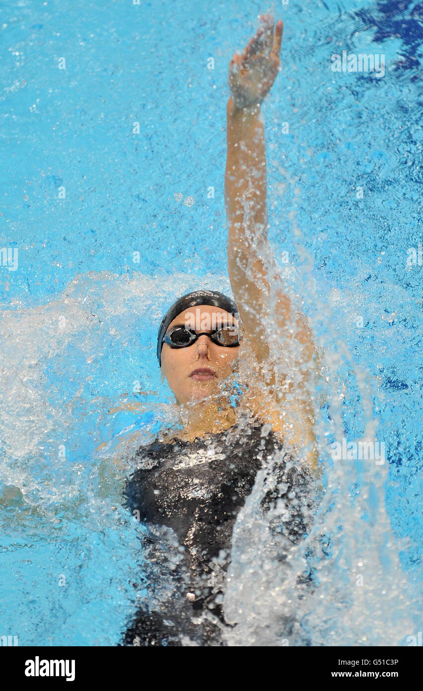 Stephanie Proud during the heats of the Women's 200m Backstroke during ...