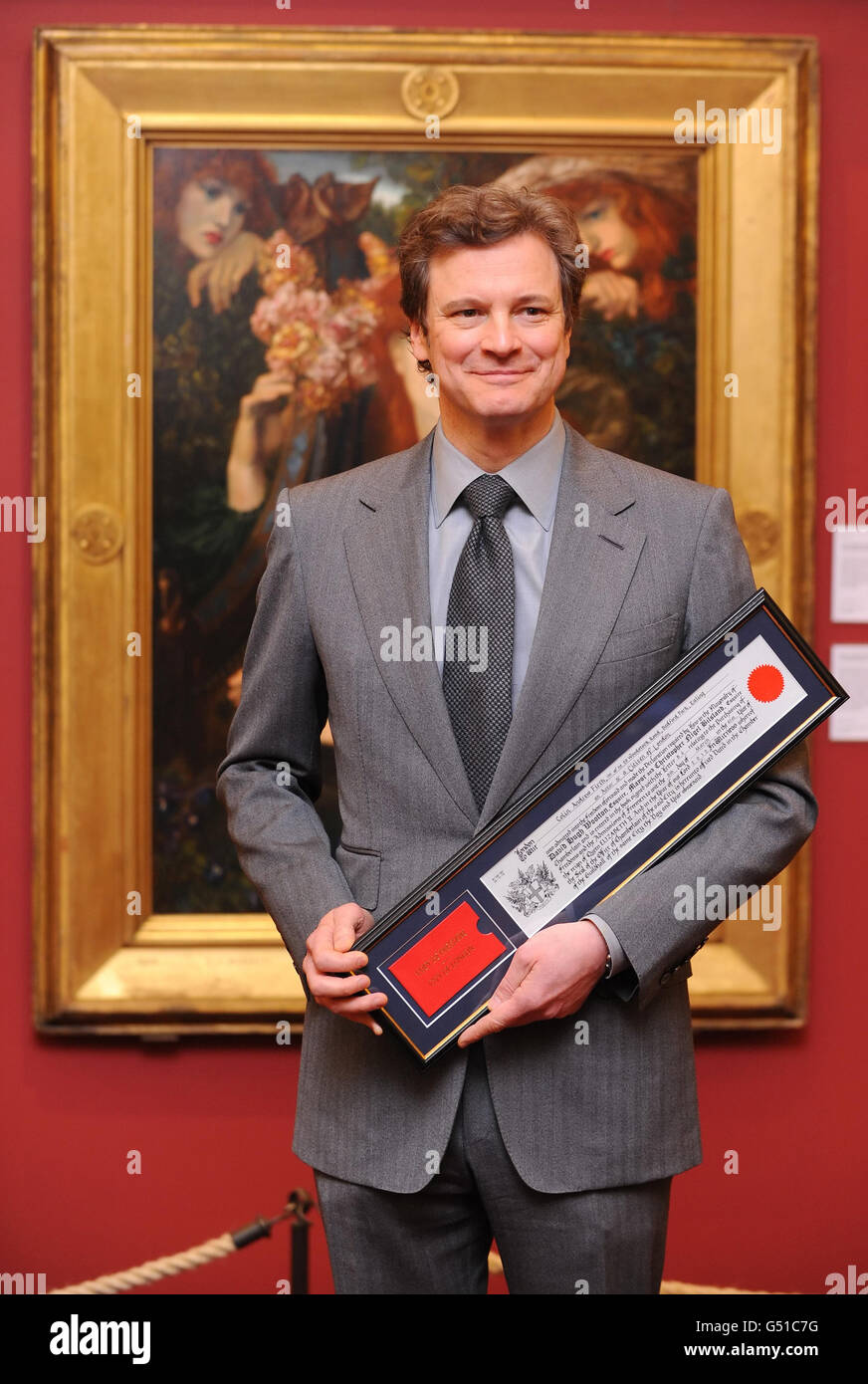 Actor colin firth receiving freedom city london hi-res stock ...