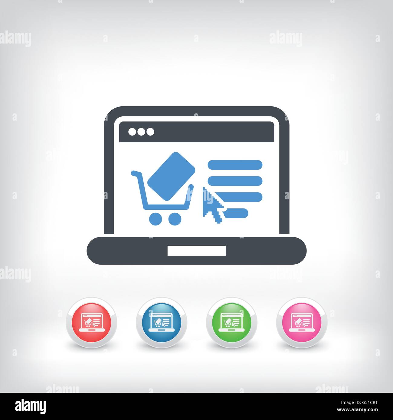 Store website icon illustrated on computer Stock Vector Image & Art - Alamy