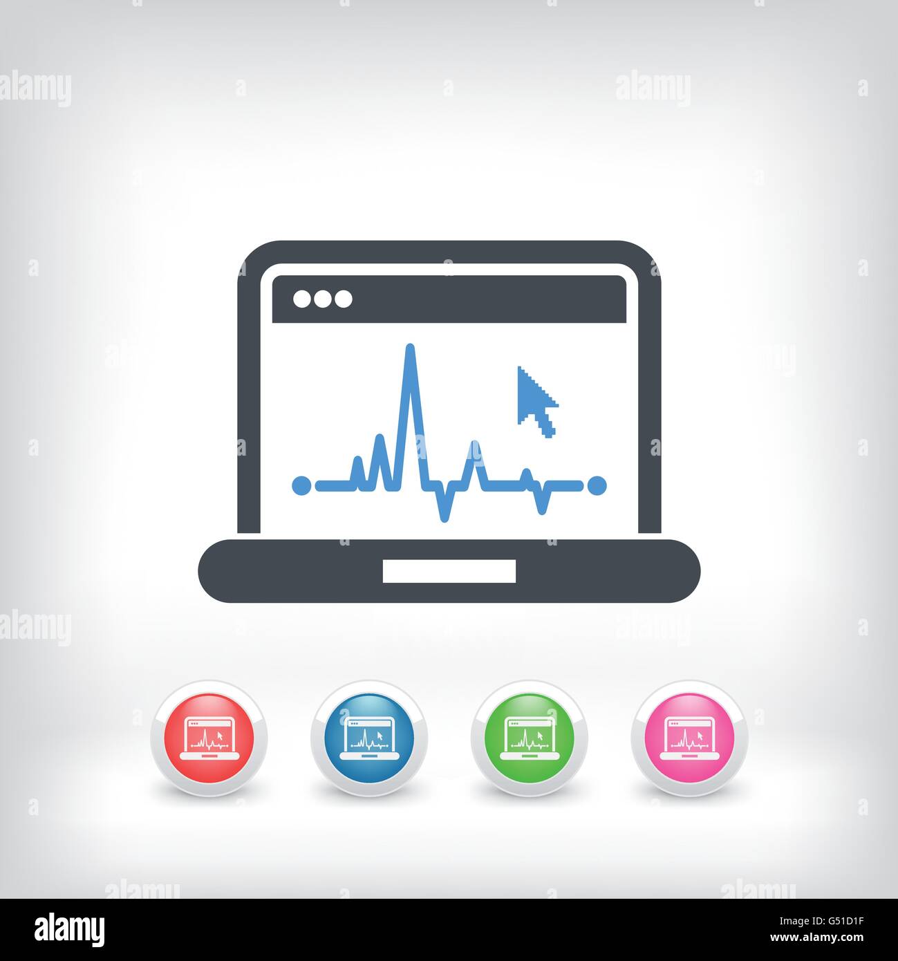 Analysing data computer screen Stock Vector Images - Alamy