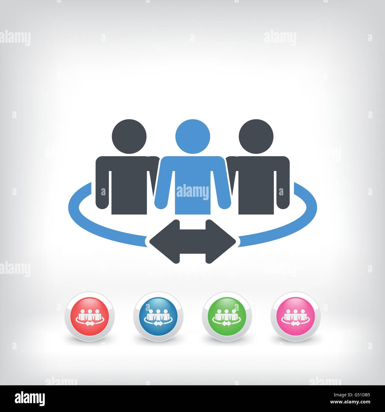 Illustration of a team of connected people Stock Vector Image & Art - Alamy