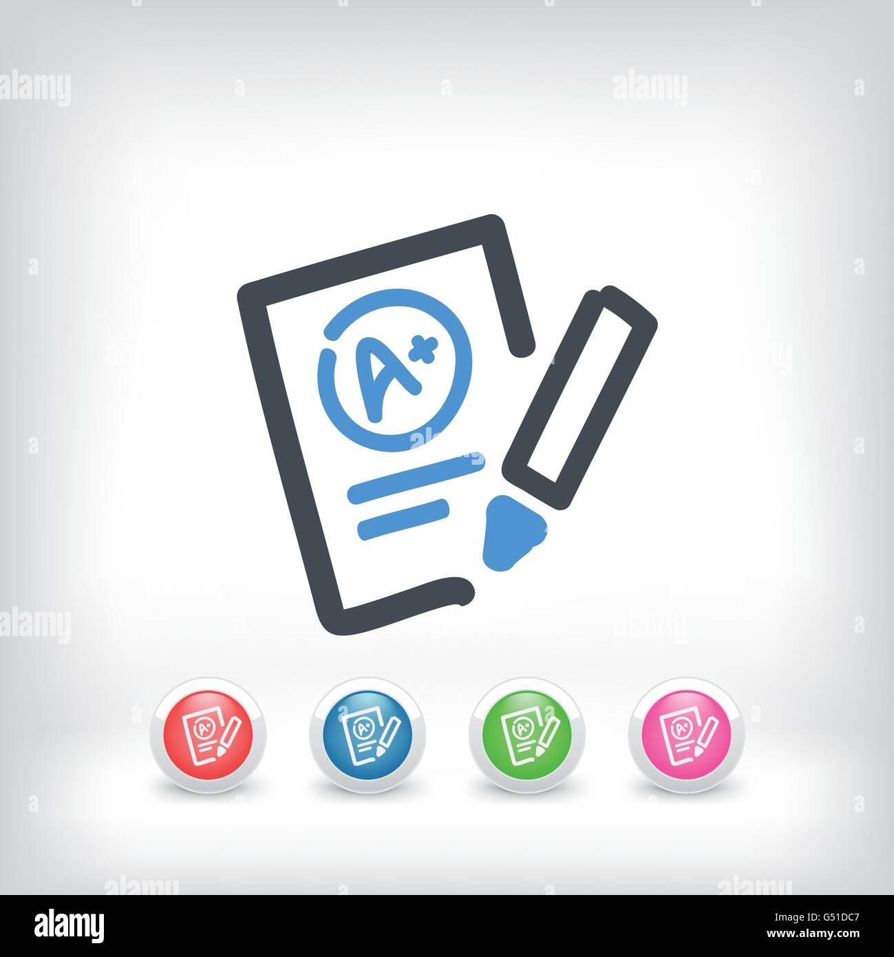 Illustration of excellent evaluation test icon Stock Vector Image & Art ...