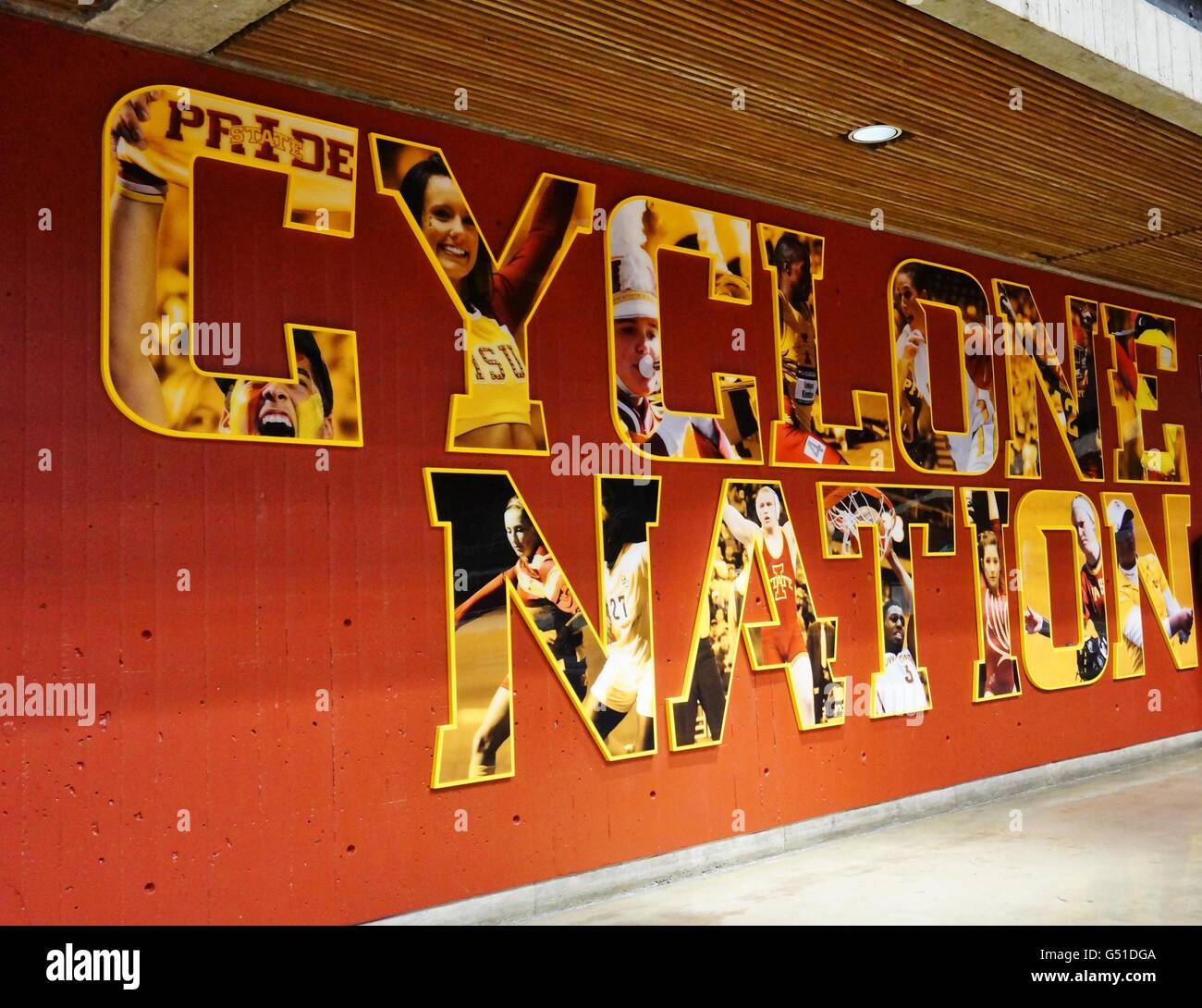 Inside the Hilton Coliseum sports arena stadium at Iowa State ...