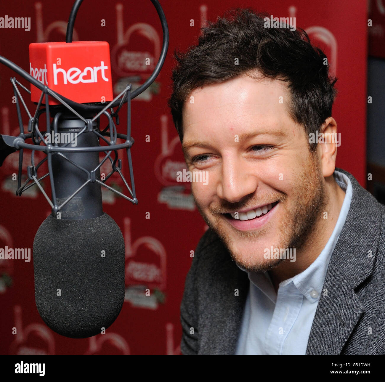 Matt Cardle at the Heart radio 'Have a Heart' appeal, at Global Radio ...