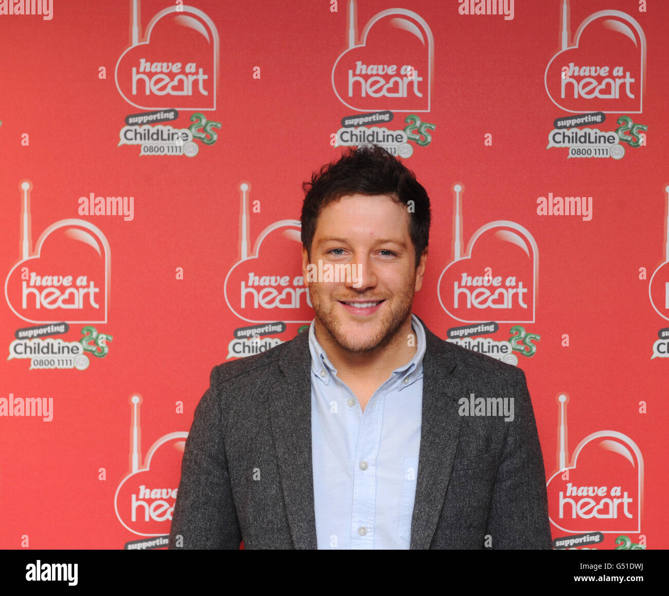 Matt Cardle at the Heart radio 'Have a Heart' appeal, at Global Radio ...