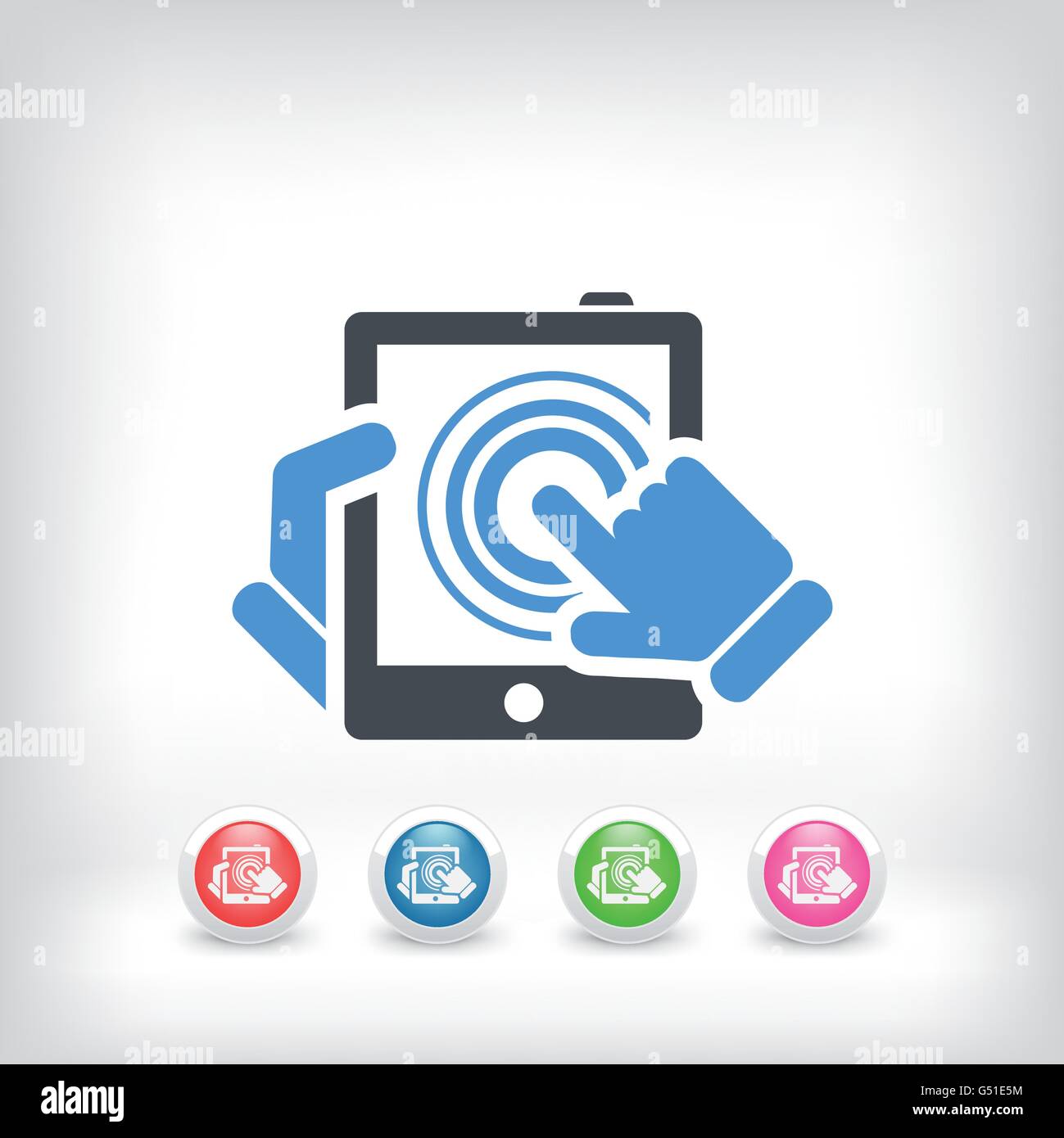 Illustration of vertical tablet touch Stock Vector Image & Art - Alamy