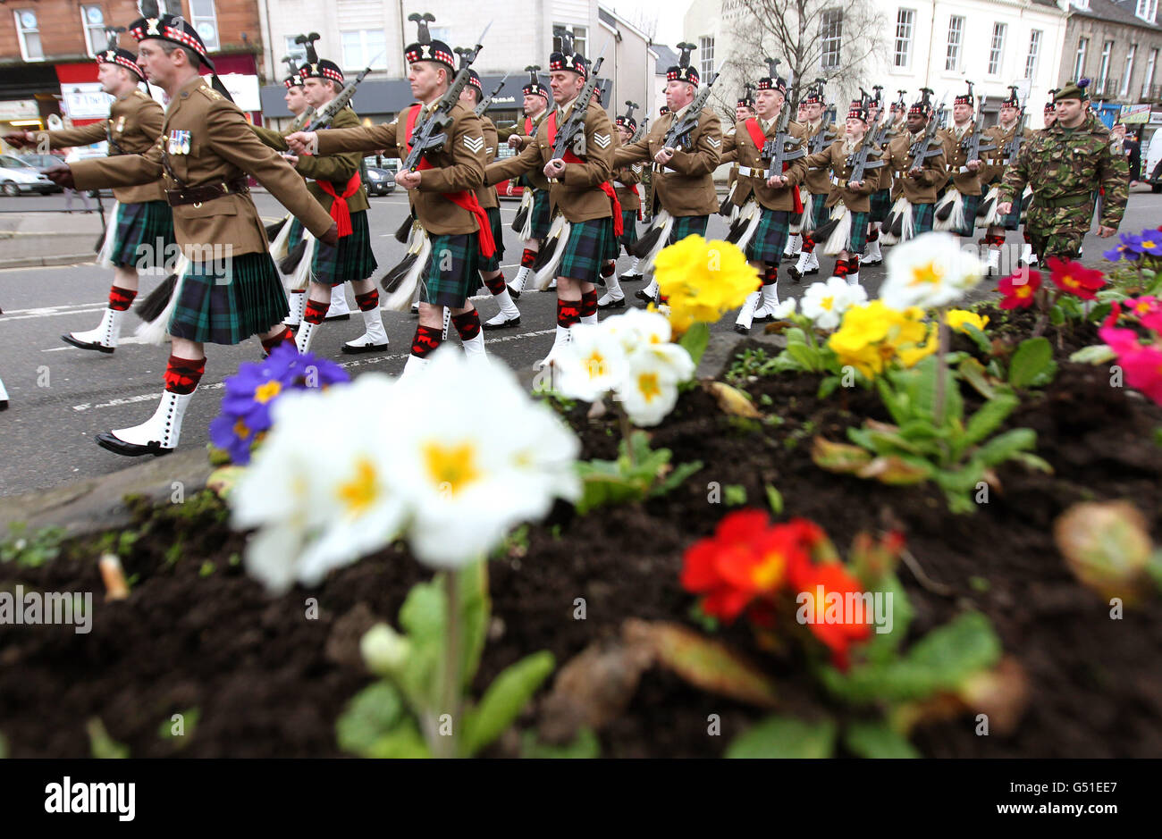 Royal Regiment of Scotland parade Stock Photo - Alamy