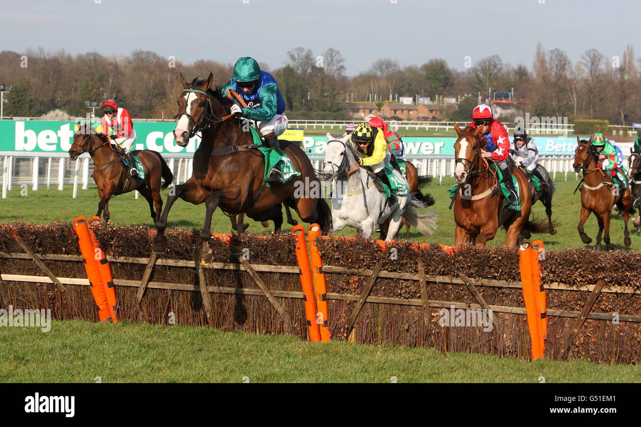 Horse racing paddy power imperial cup day sandown park hi-res stock ...