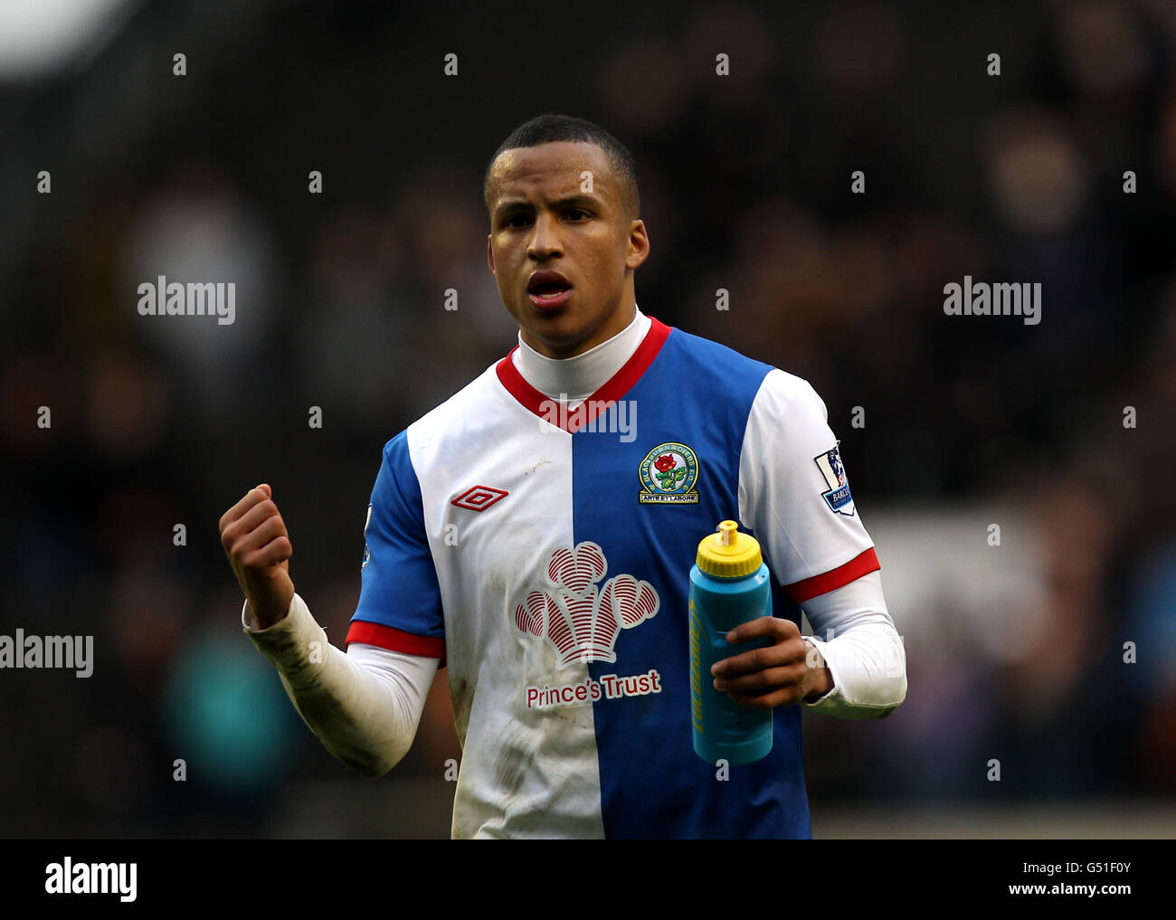 Blackburn Rovers' Martin Olsson celebrates their victory at the end of ...