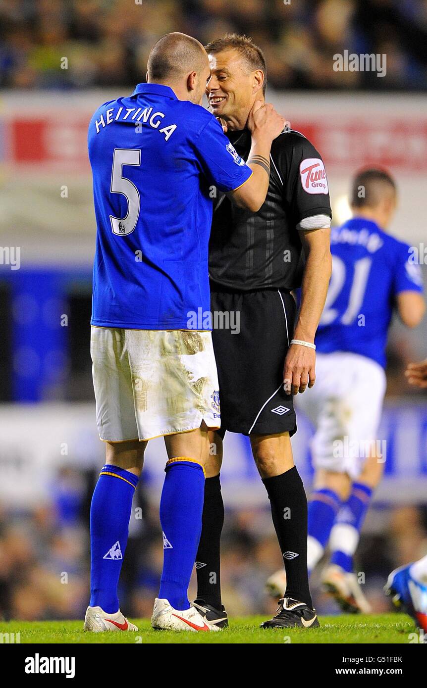 Evertons johnny heitinga barclays premier league match goodison park hi ...