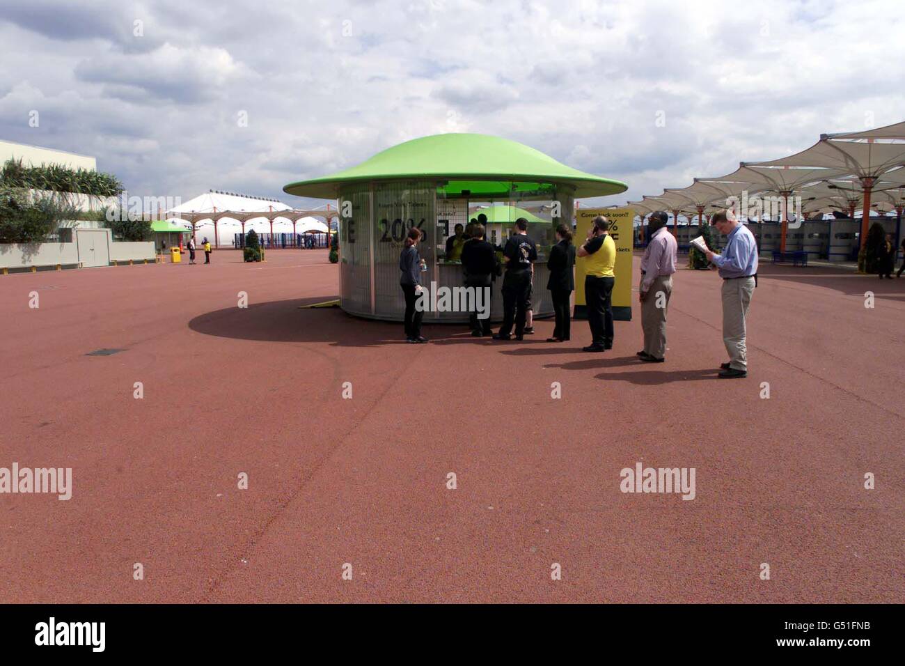 Visitors to the Millennium Dome in Greenwich, London. Millennium ...
