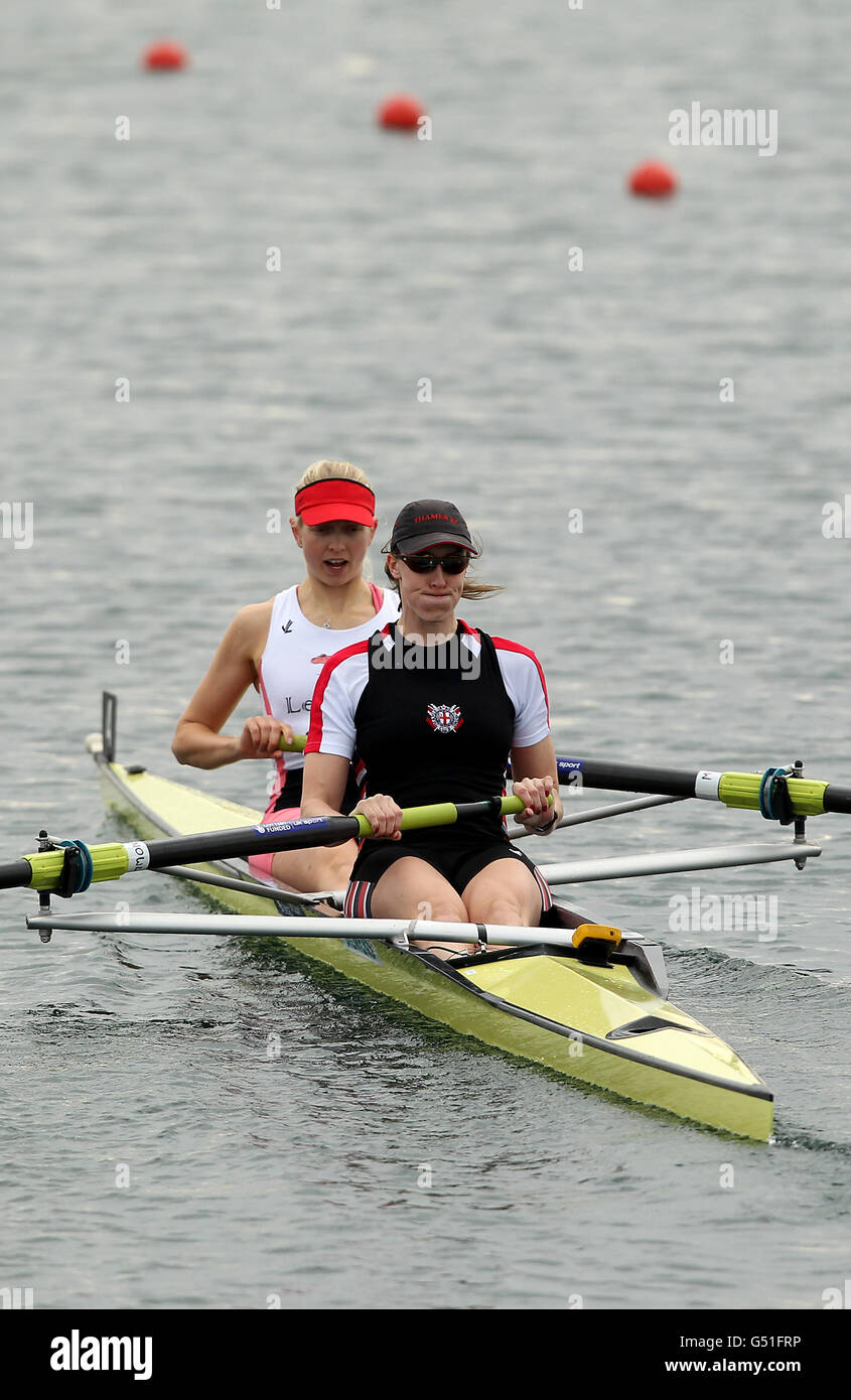 Monica Relph and Alison Knowles in action in the final of the womens ...