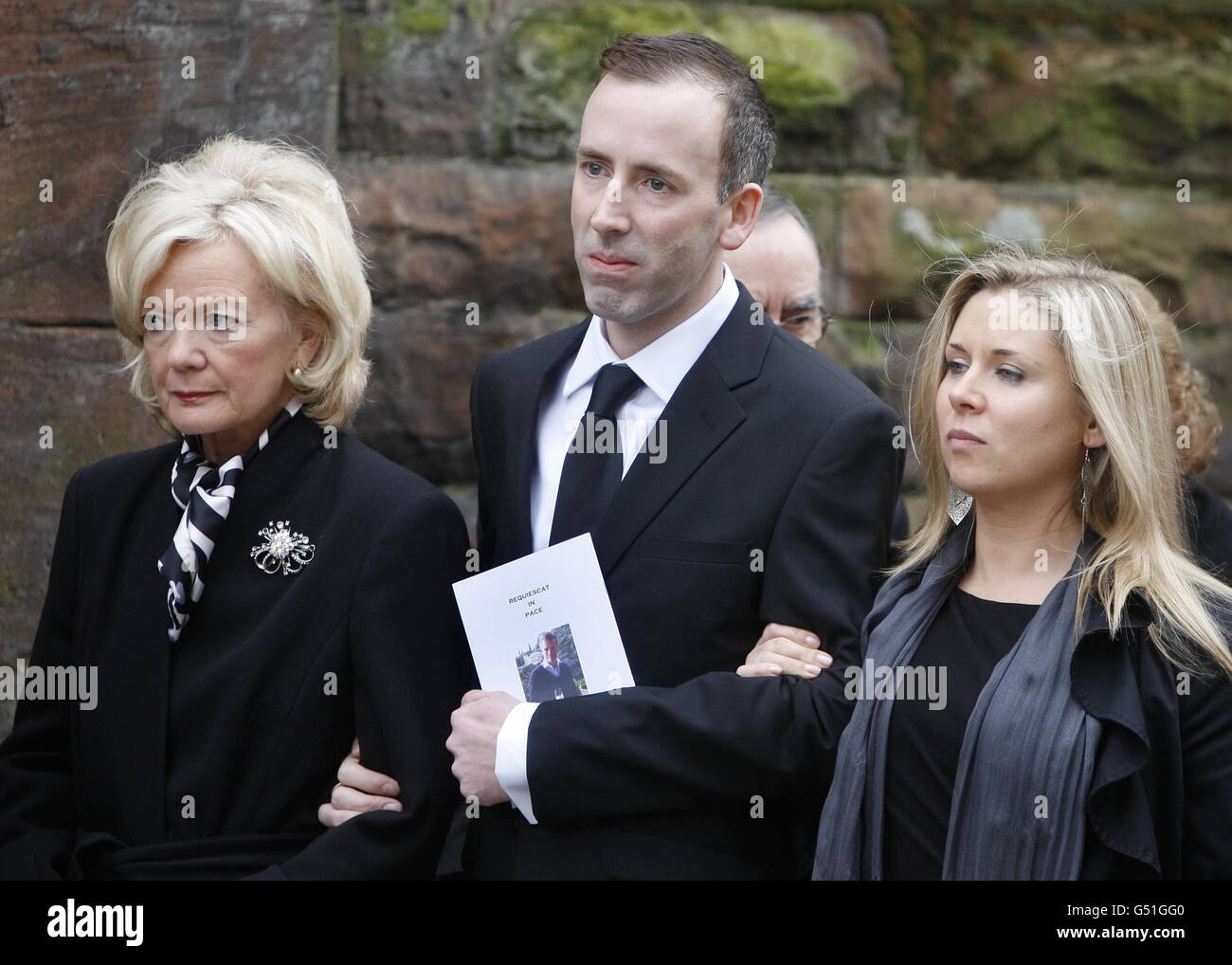 Mother Mary McBride (left), partner Gary Murphy (second left) and an ...