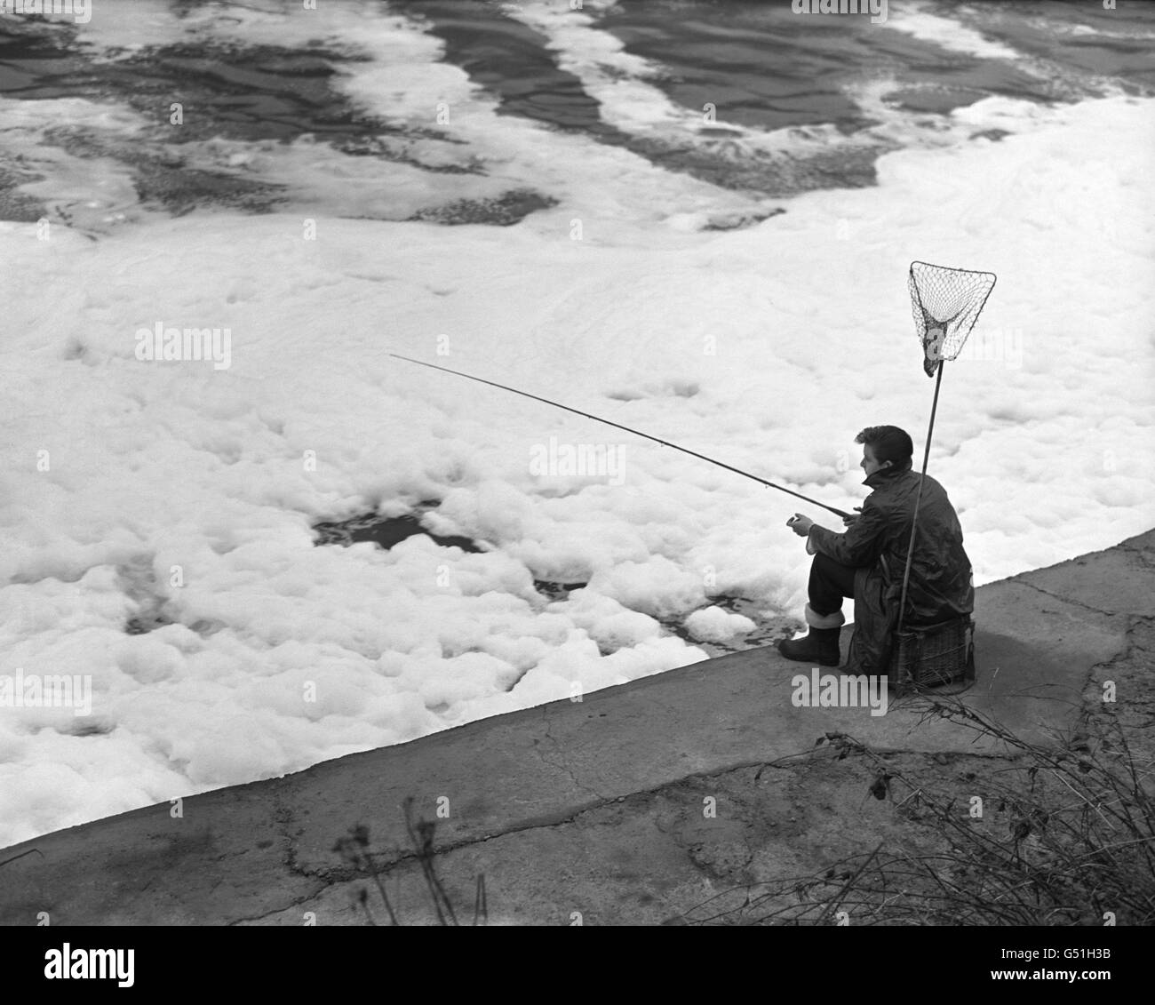 Pollution river fish Black and White Stock Photos & Images - Alamy